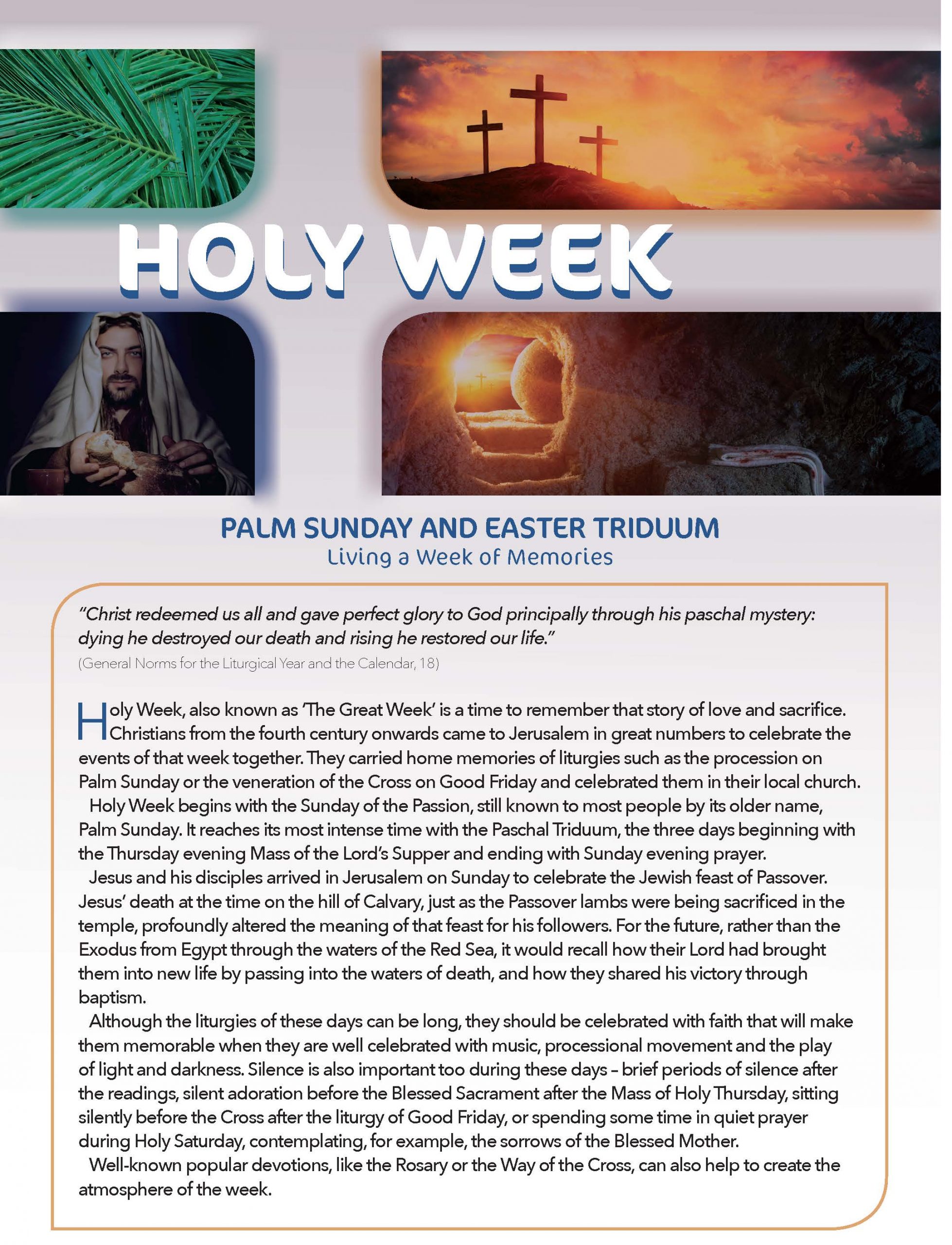 Holy Week Booklet- Palm Sunday and Easter Triduum - Redemptorist ...
