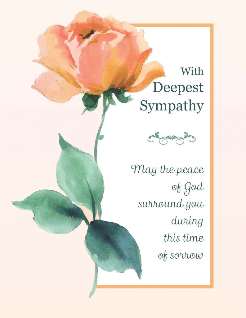 Sorrow Floral 1 Sympathy Mass Card - Redemptorist Communications